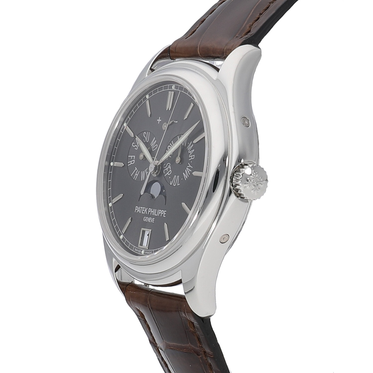 P5147 | [中古]パテックフィリップ コンプリケーション アニュアルカレンダー ムーンフェイズ グレー 5146P-001 メンズ ...