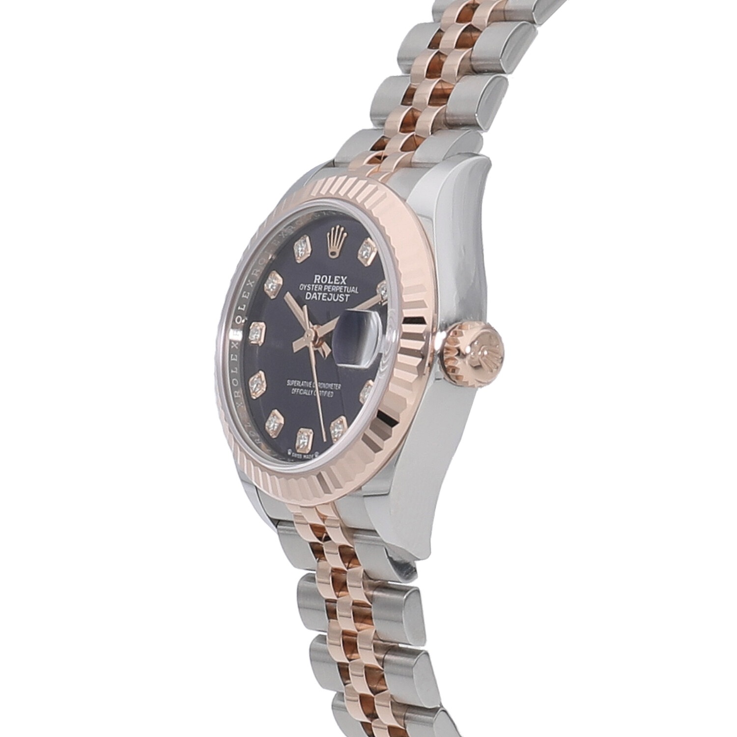 R5755 | [未使用]ロレックス デイトジャスト 28 オーベルジーヌ×10Pダイヤ 279171G ランダム レディース | 中野の ...