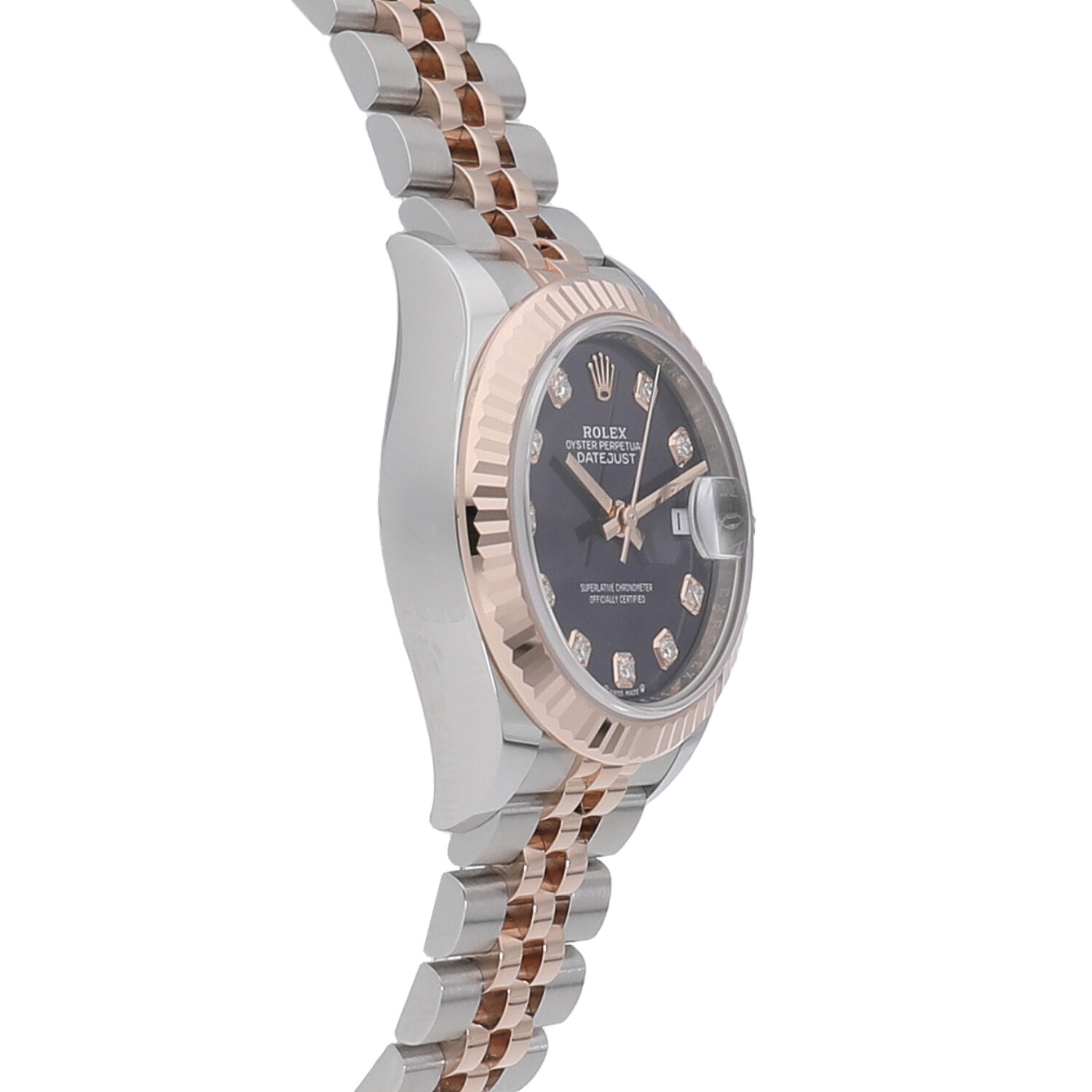 R5755 | [未使用]ロレックス デイトジャスト 28 オーベルジーヌ×10Pダイヤ 279171G ランダム レディース | 中野の ...