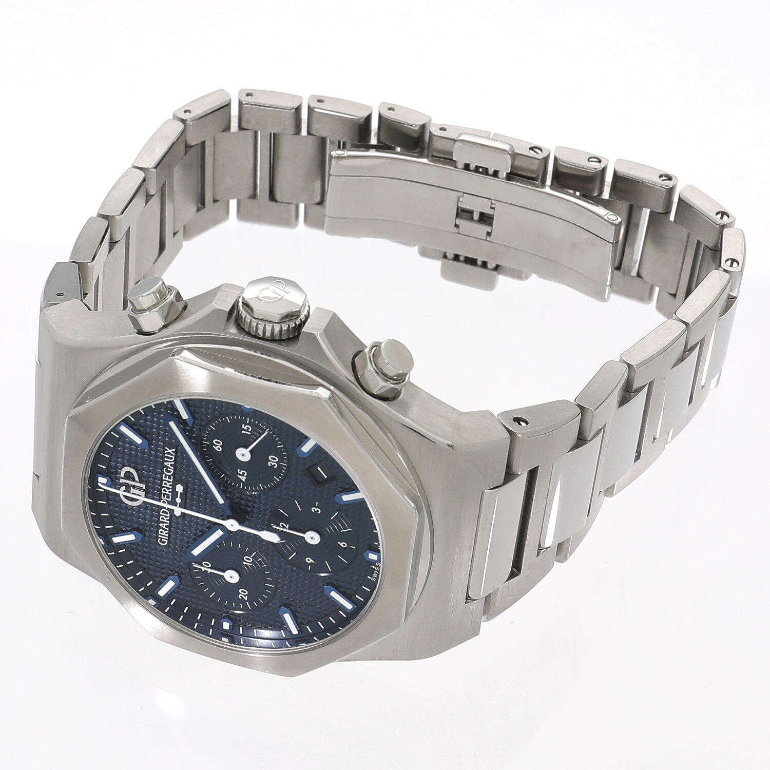 G7760 | [未使用]ジラールペルゴ ロレアート 42MM クロノグラフ 81020-11-431-11A ブルー メンズ | 中野の ...