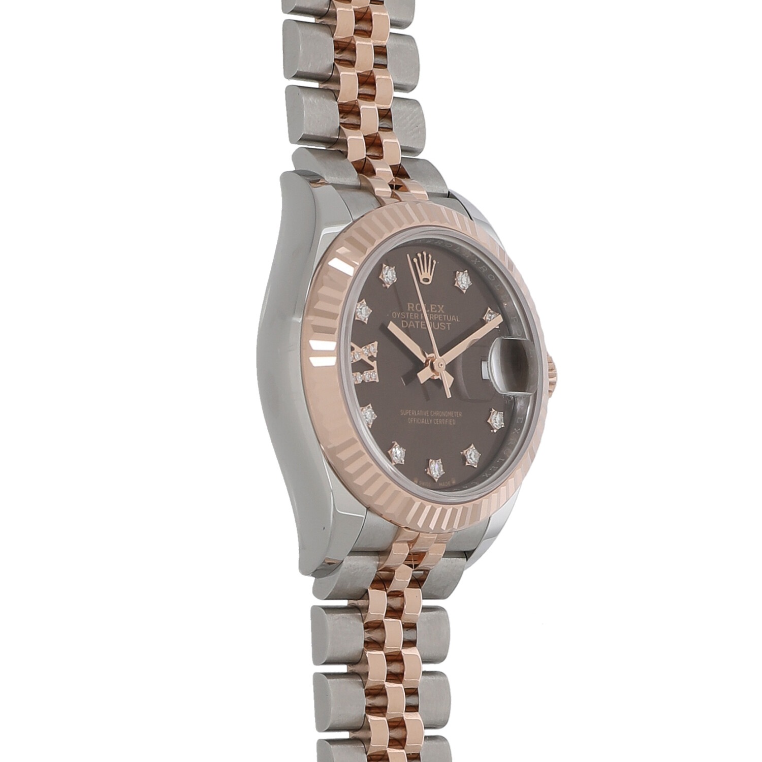 R7672 | [未使用]ロレックス レディ デイトジャスト 28 279171G ランダム チョコレート＊9Pスター/IXダイヤ レディース ...