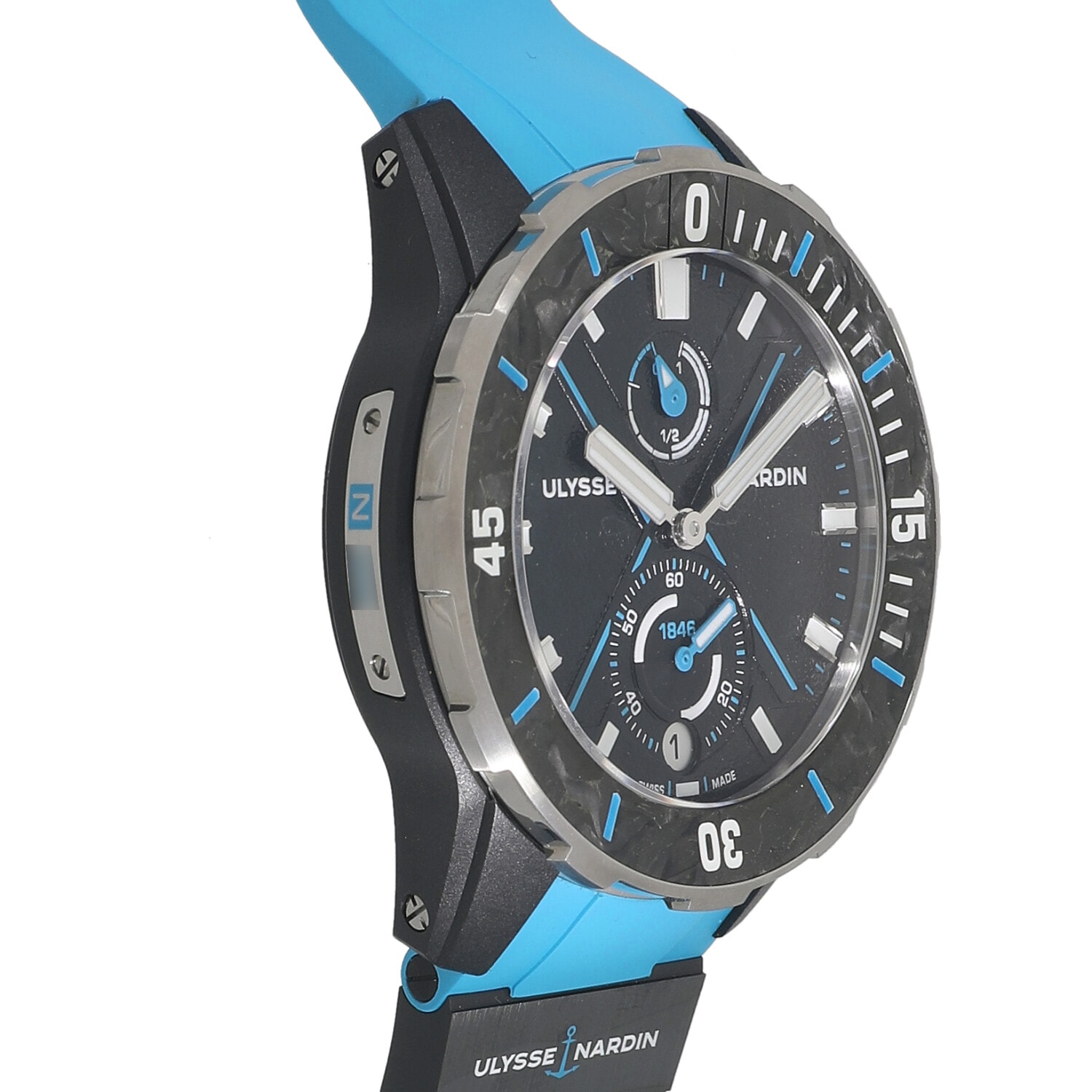 U9575 | [中古]ユリスナルダン ダイバー ネット アズール 44MM 1183-170-2B/3A ブラック メンズ | 中野の ...