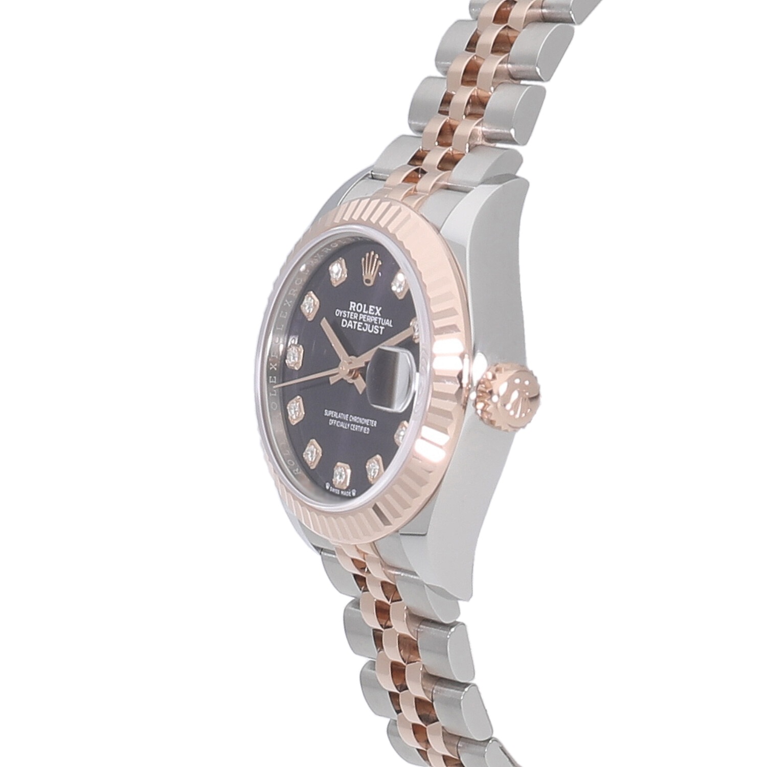 R5879 | [未使用]ロレックス レディ デイトジャスト 28 オーベルジーヌ×10Pダイヤ 279171G ランダム レディース ...