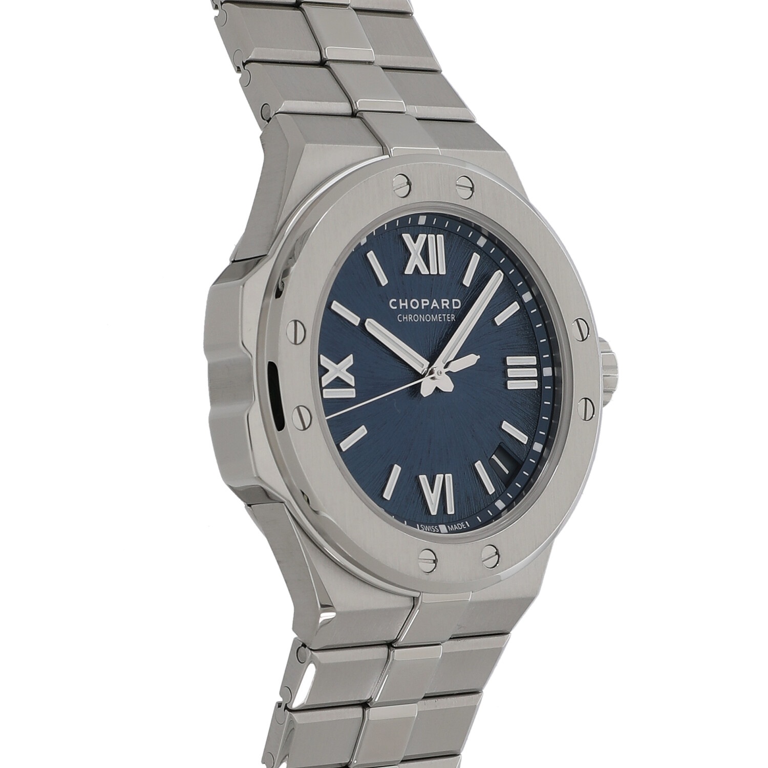 C7581 | [中古]ショパール アルパイン イーグル ラージ 41MM 298600-3001 ブルー メンズ | 中野のブランド時計販売 ...