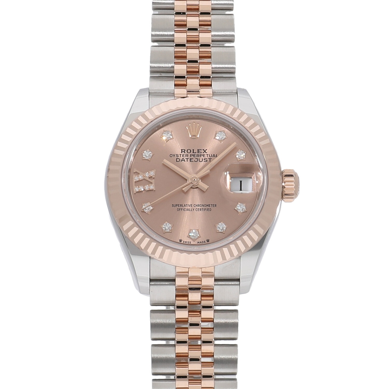 R6584 | [未使用]ロレックス デイトジャスト 28 ロゼカラー×9Pスター/IXダイヤ 279171G レディース | 中野のブランド ...