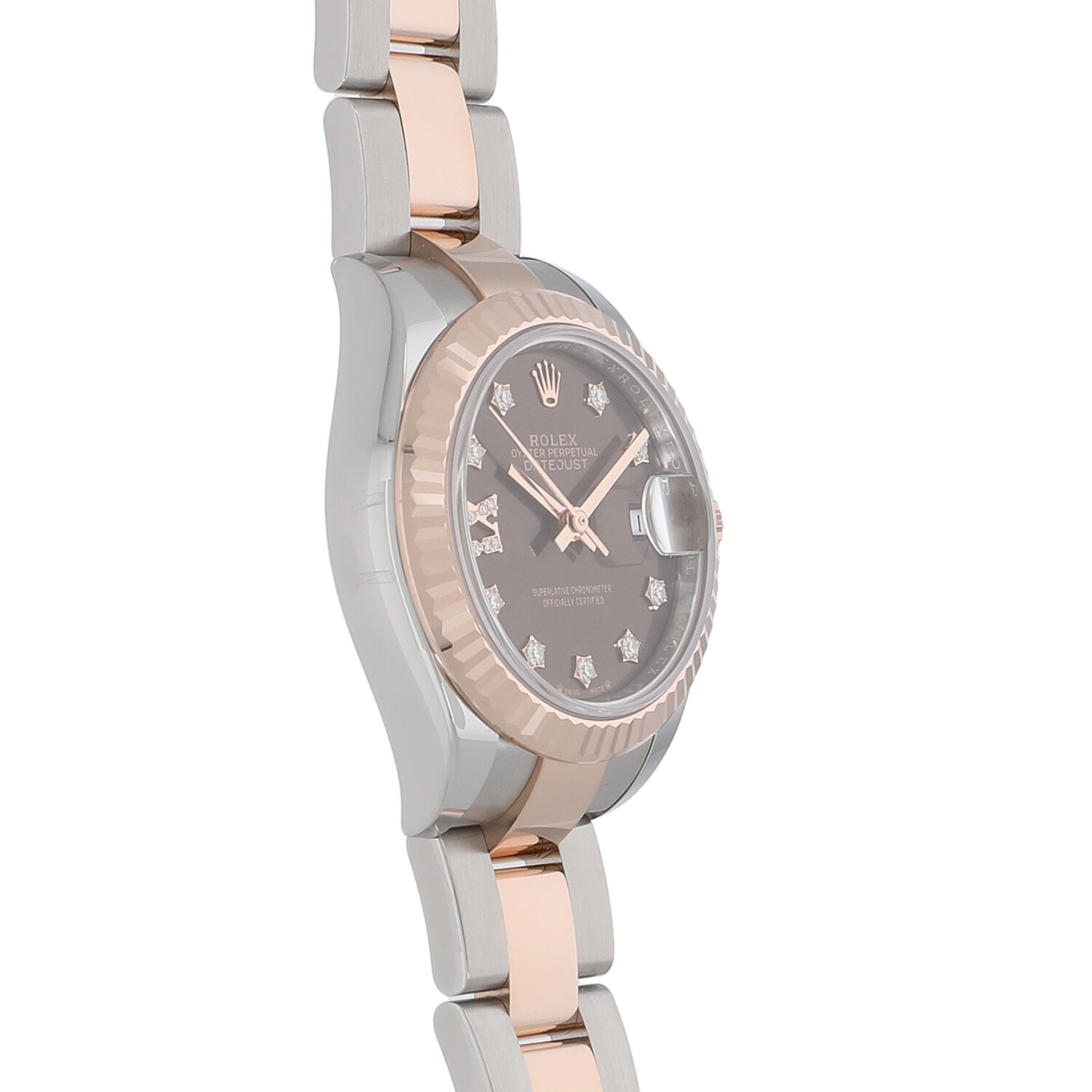 R6784 | [新品]ロレックス デイトジャスト 28 チョコレート×9Pスター/IXダイヤ 279171G レディース | 中野のブランド ...