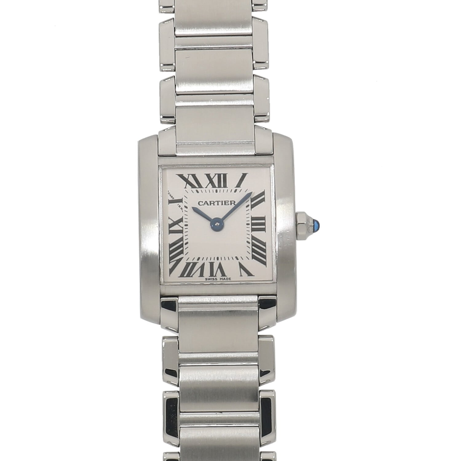 C9487 | [中古]カルティエ タンクフランセーズ SM W51008Q3 アイボリー レディース | 中野のブランド時計販売・買取なられんず