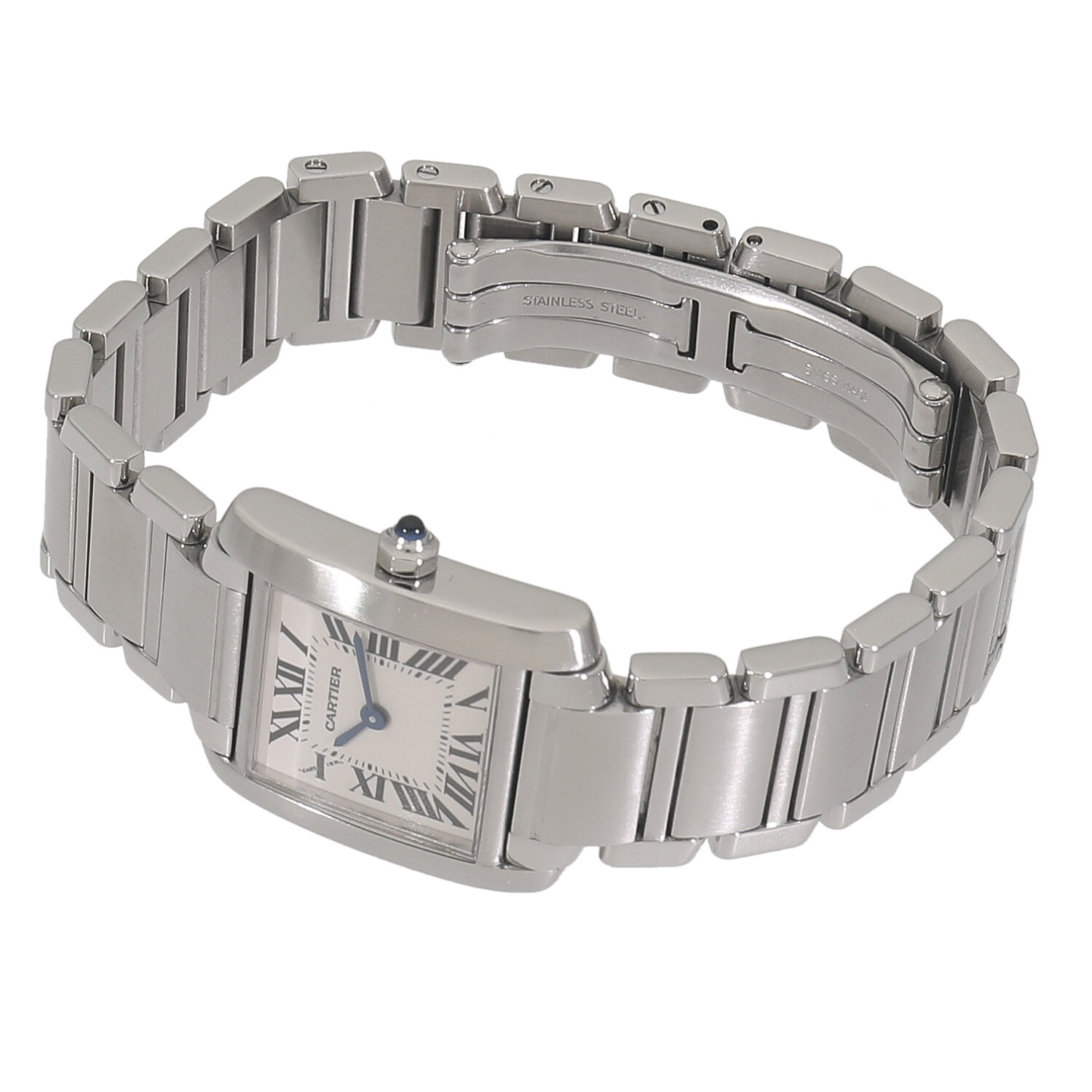 C9487 | [中古]カルティエ タンクフランセーズ SM W51008Q3 アイボリー レディース | 中野のブランド時計販売・買取なられんず