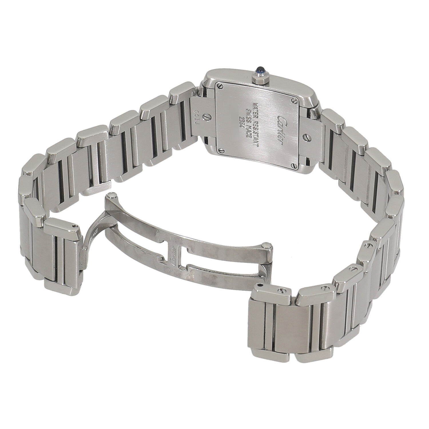 C9487 | [中古]カルティエ タンクフランセーズ SM W51008Q3 アイボリー レディース | 中野のブランド時計販売・買取なられんず