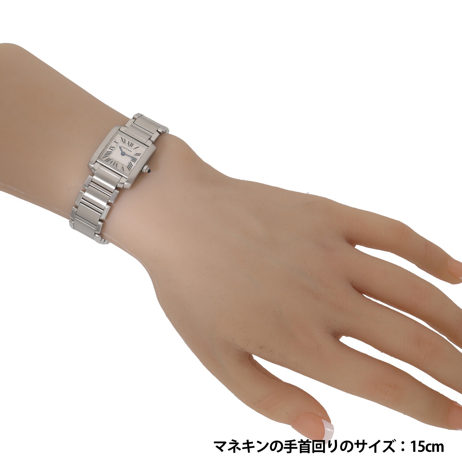 C9487 | [中古]カルティエ タンクフランセーズ SM W51008Q3 アイボリー レディース | 中野のブランド時計販売・買取なられんず