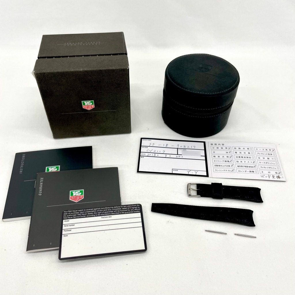 T8296 | [中古]タグホイヤー カレラ クロノグラフ ジャック・ホイヤー カレラ40周年記念 世界限定1964本 CV2117 ...