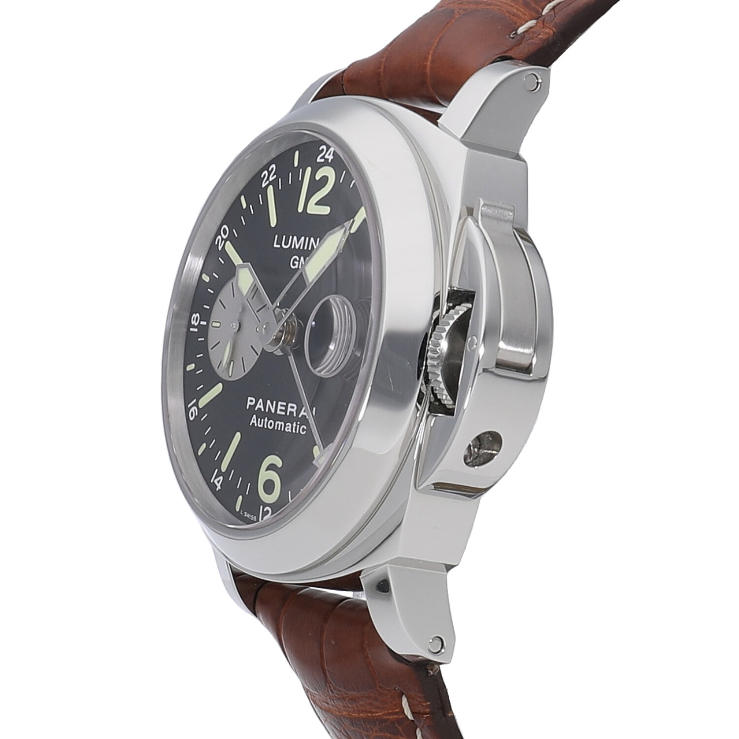 P5297 | [中古]パネライ ルミノール GMT ブラック PAM00088 Q番 メンズ | 中野のブランド時計販売・買取なられんず