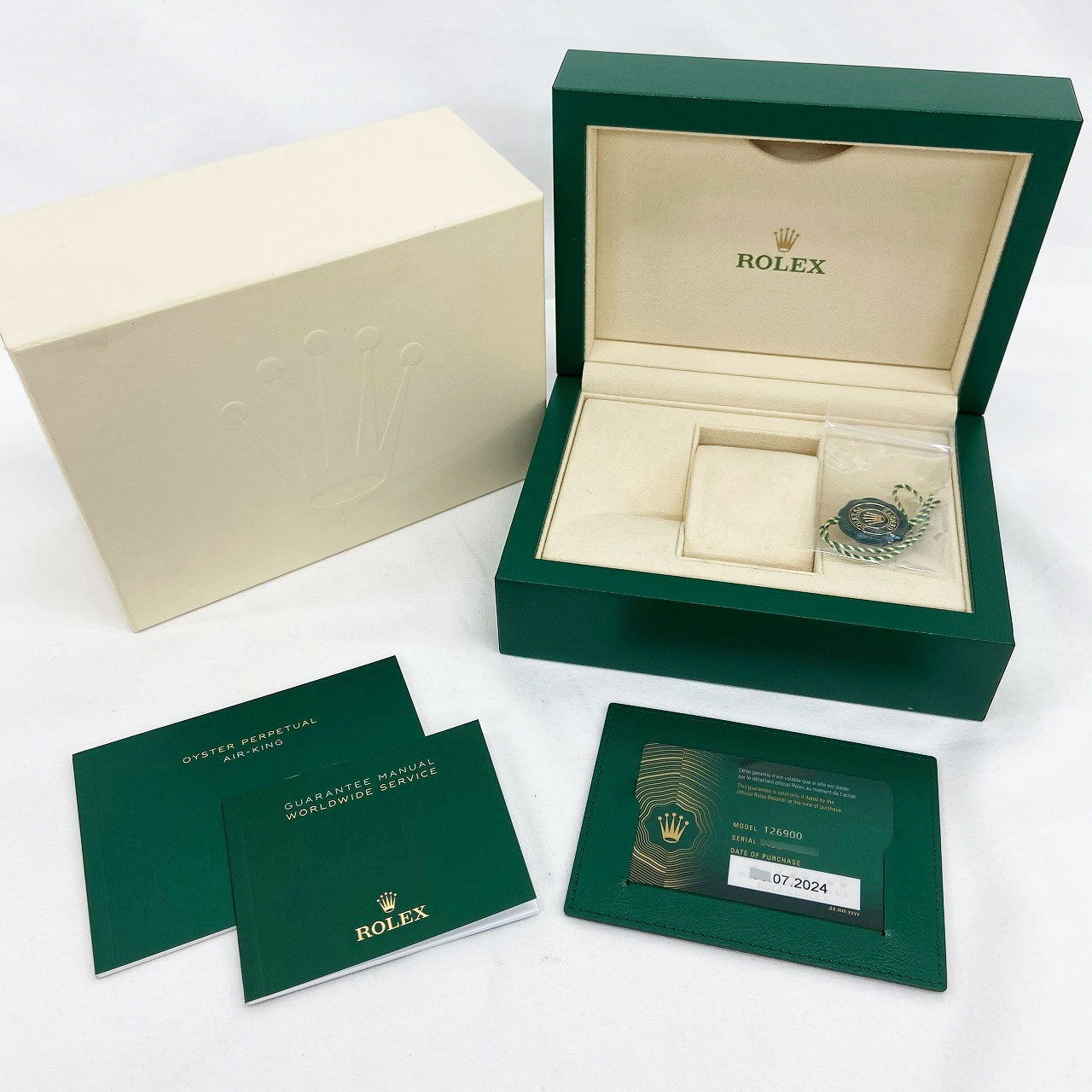 R8699 | [未使用]ロレックス エアキング 126900 ランダム ブラック メンズ | 中野のブランド時計販売・買取なられんず