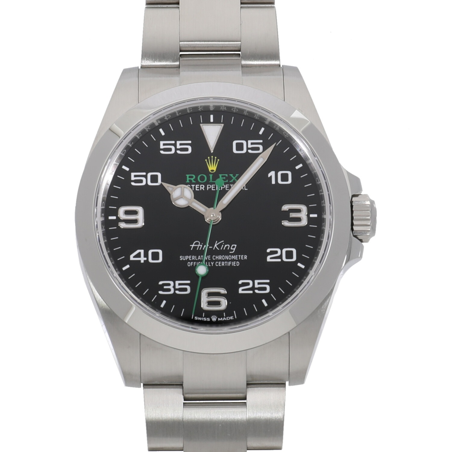 R8699 | [未使用]ロレックス エアキング 126900 ランダム ブラック メンズ | 中野のブランド時計販売・買取なられんず