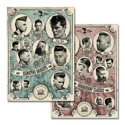 POSTERS BARBERSHOP CLASSICS & SIGNATURE HAIRCUTS | Goods | REUZEL JAPAN ...