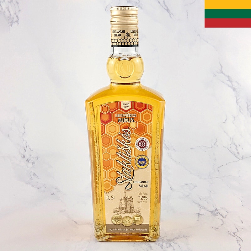 Lietuviskas Midus リエトヴィシュカス・ミドゥス スタクリシュケス ミード はちみつ酒 500ml 蜂蜜酒 リトアニアみやげ ...