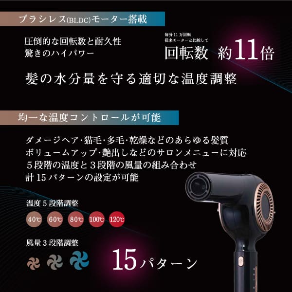 アイビル ブラシレスモータードライヤー ブラック BD-23D08 | 理美容用品の通販、プロショッピングサイト | Ribi a Ribi(リビアリビ)