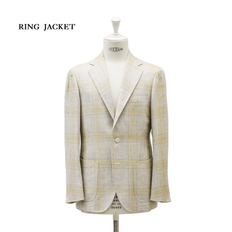 RING JACKET MEISTER ウール・リネン3Bジャケット【イエロー】Model NO-300 | 新商品 / New arrival | RING JACKET OUTLET