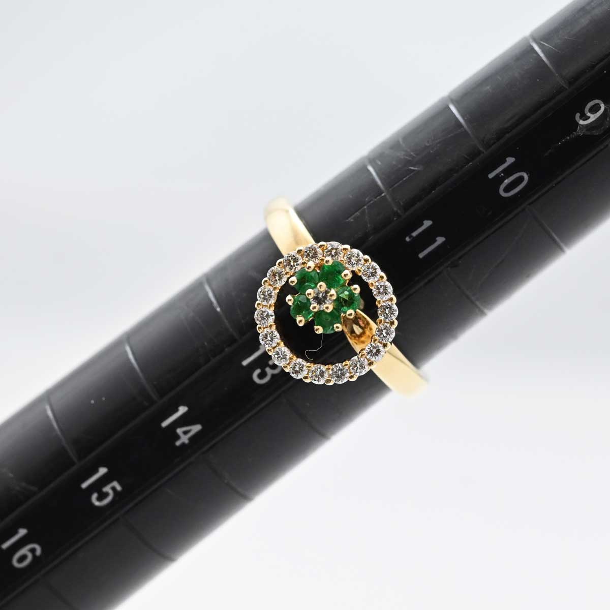 ロンジン LONGINES K14YG イエローゴールド エメラルド ダイヤ スウィング リング 12号 3382 | ブランドジュエリー | 大阪十三・質屋 ロドヤマカ ブランド品の販売・買取