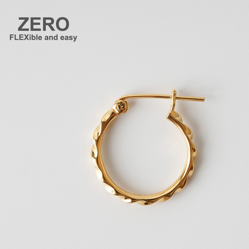 ZERO OnlineShop,ブランド別,ZERO,23SS | ろーぐす |ZERO ゼロ ピアス "Twist-18KPG-M" ZERO-Twist-18KPG-M