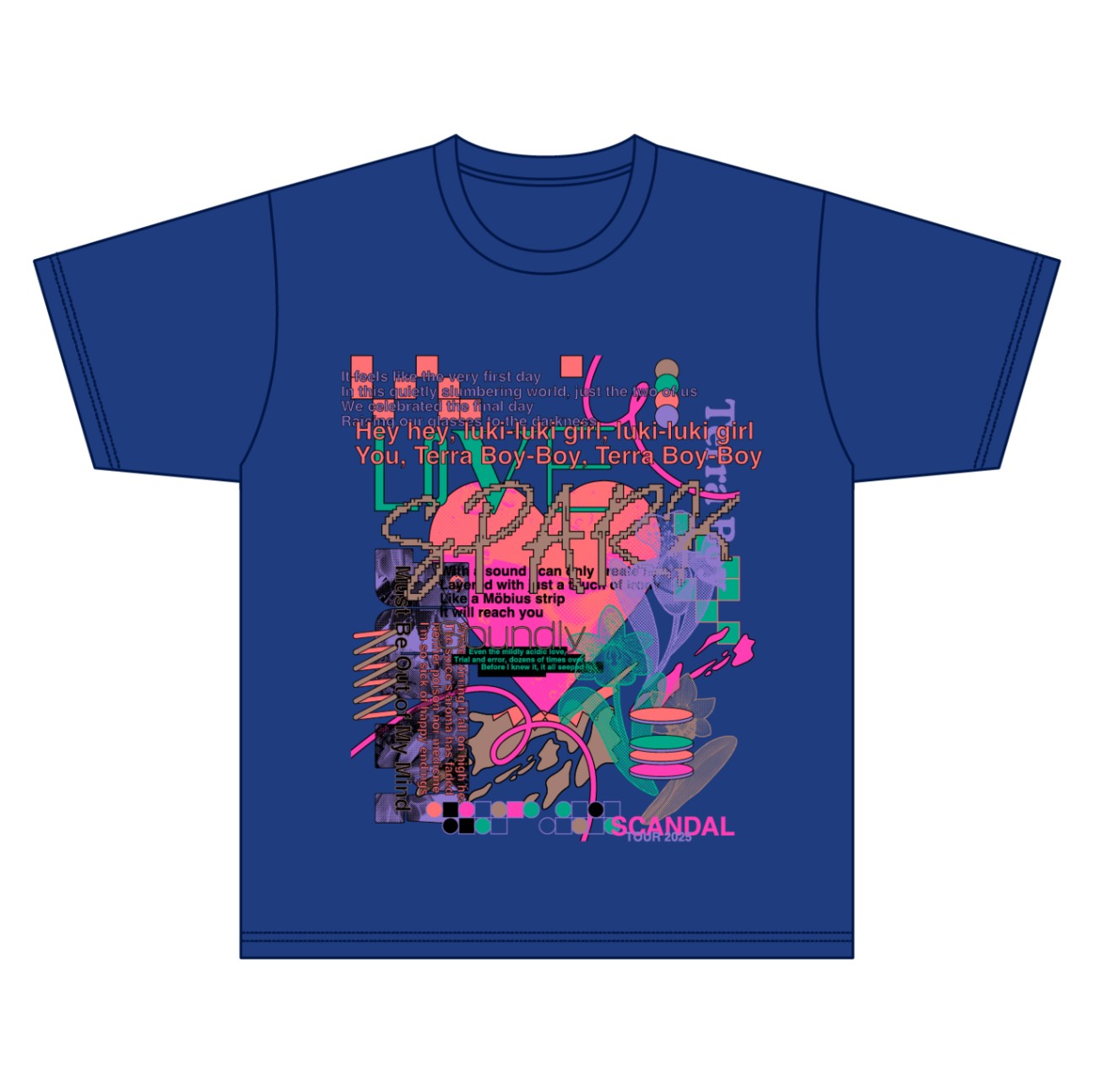 LOVE, SPARK, JOY! Tシャツ BLUE | SCANDAL,SCANDAL TOUR 2025 “LOVE, SPARK, JOY!” | ROOFTOP ONLINE STORE