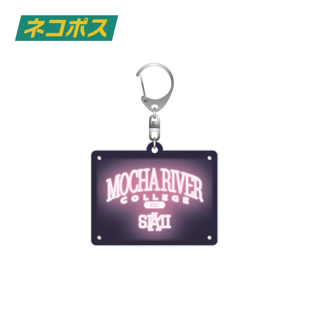 MOCHA RIVER College Logo Neon Sign Style Keychain PINK | asmi | ROOFTOP ...