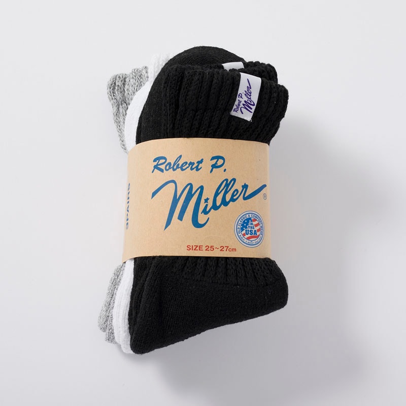 3P Crew length socks 25-27cm｜ロバート・ピー・ミラー公式通販