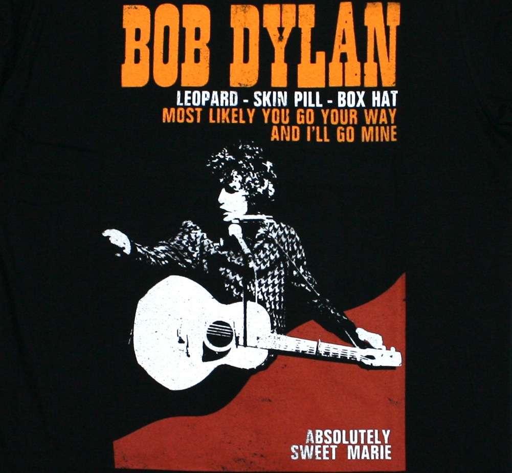 Bob Dylan / Leopard-Skin Pill-Box Hat Tee (Black) | Music,B,Bob Dylan ...