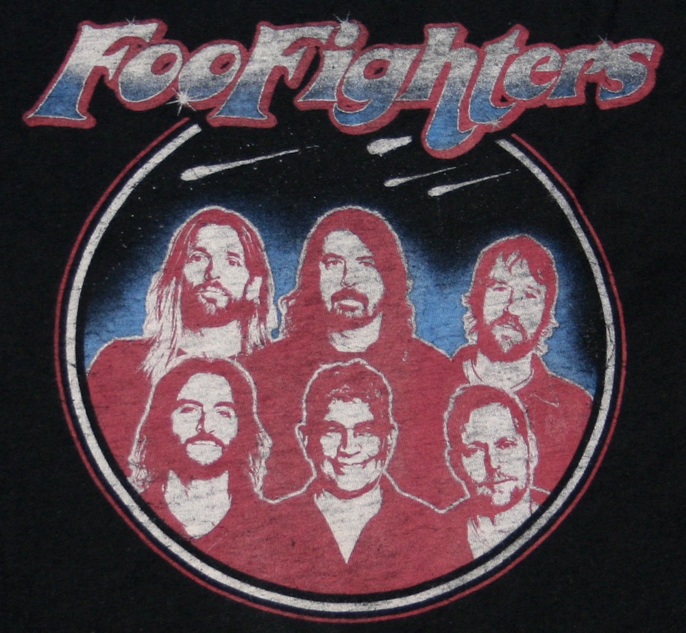 Foo Fighters / Classic Band Members Photo Raglan Tee (Black/White ...