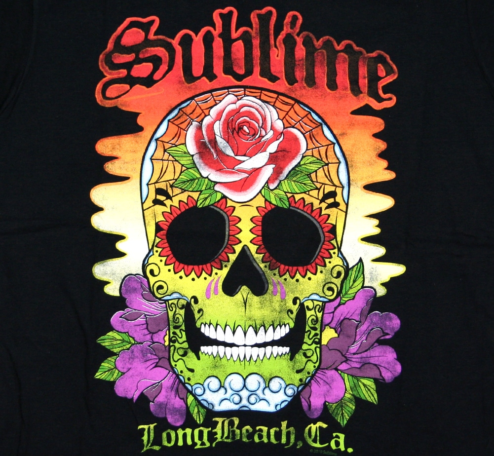 Sublime Sugar Skull Womens Tee Black Music S Sublime Rudy And Co