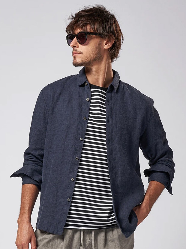 wjk short point collar shirt / navy | ALL ITEM | rumbleFISH / ランブルフィッシュ