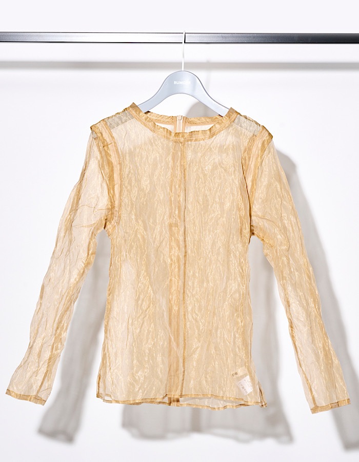 Sheer Tops / beige | TOPS,BLOUSE | RUMCHE OFFICIAL ONLINE STORE