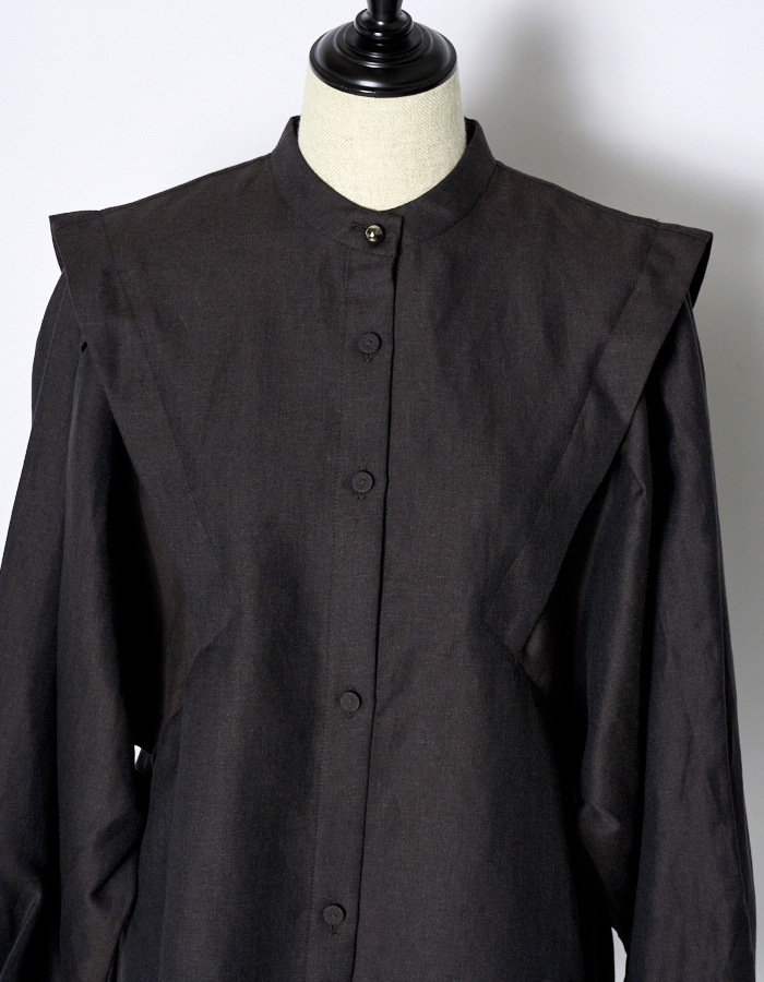 Dolman Sleeve Stand Collar Shirt / black | TOPS,SHIRT | RUMCHE OFFICIAL ...