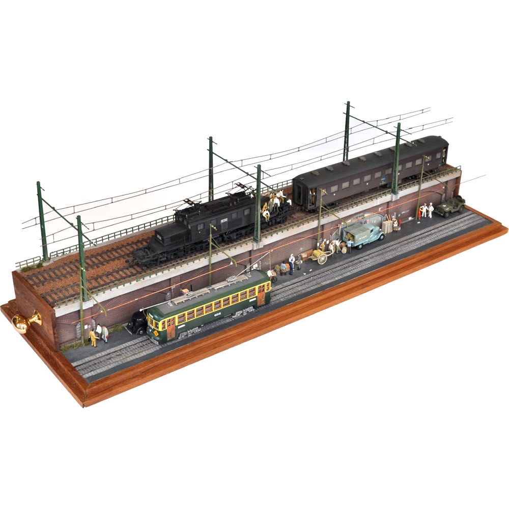 クロコダイルの時代 HO(16番)レイアウト・セクション EF13戦時型付 ：西村慶明 塗装済完成品 1/80 | 完成ジオラマ,作家作品 | ショップさかつう.com