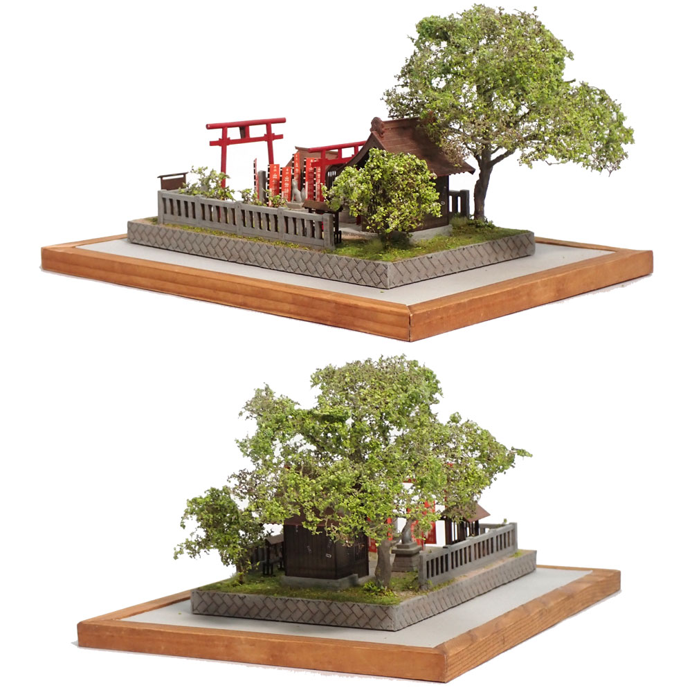 375-06 稲荷神社 ：モデリング375 塗装済完成品 1/80 | 完成ジオラマ,作家作品,モデリング375 | ショップさかつう.com