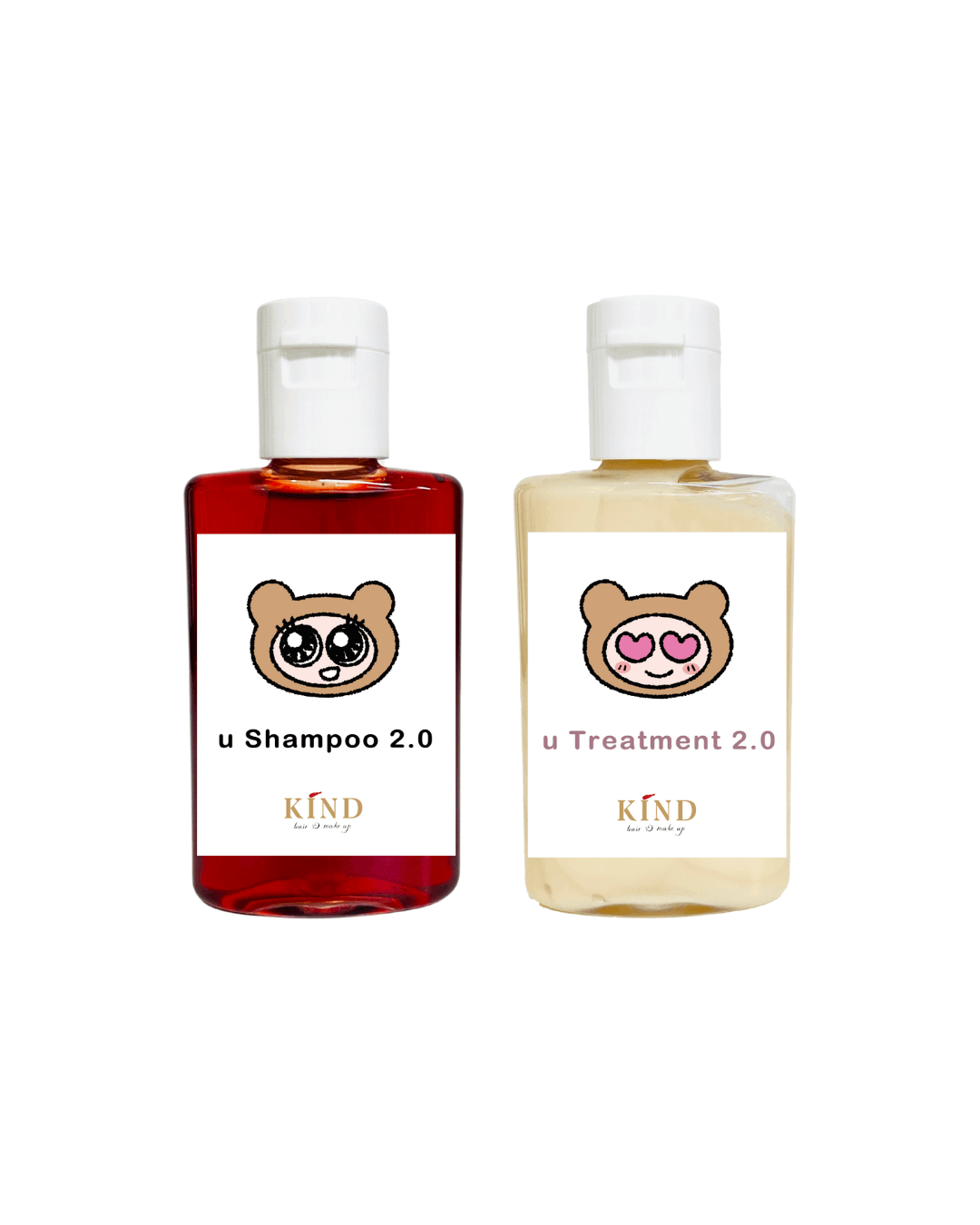 【お試しサンプル】u Shampoo & u Treatment 2.0 セット ★かいんどちゃんデザインver.★【30mlミニボトル ...