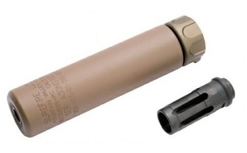 ANGRY GUN サイレンサー トレーサー内蔵バージョン 14mm逆ねじ SURE FIRE SOCOM 416 & QD ハイダー FDE ...