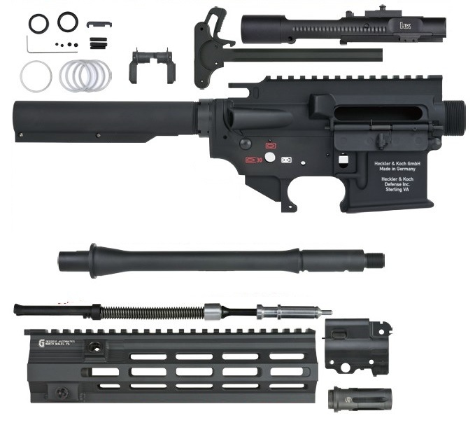 ANGRY GUN HK416 D GEISSELE Mk15タイプコンバージョンKIT 10.5inch Black 東京マルイ MWS ...