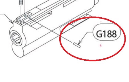 タナカ純正 フロントサイトピン 1本 パイソン用 G188 | タナカ製ハンドガン用カスタムパーツ | サンコーホビー