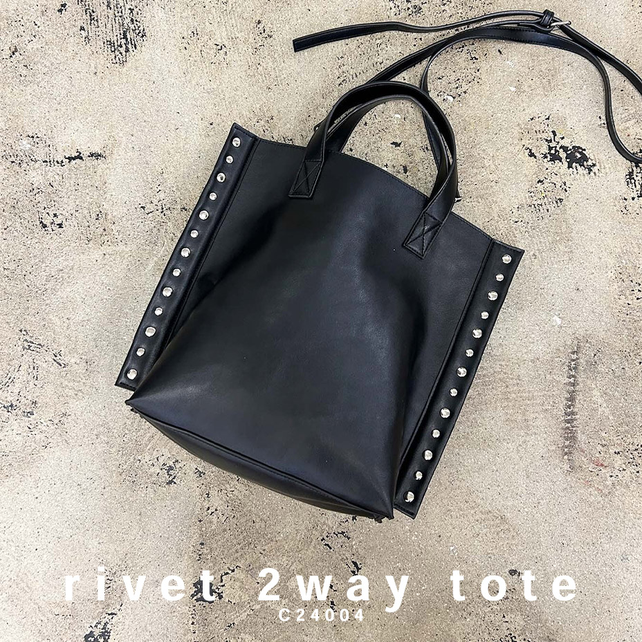 rivet 2way tote [ C24004 ] cheek / チーク | メンズ OTHER BRAND [ その他のブランド ],cheek [ チーク ]｜メンズシューズ・ブーツ ...