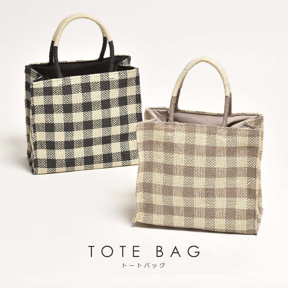 ギンガムチェック柄 雑材トートバッグ [ 652-339 ] aristella / アリステラ | メンズ OTHER BRAND [ その他のブランド ],polka polka ...