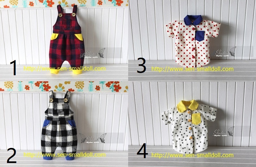 y0389【Girlish】 1/6，Blythドール 用ズボンorシャツ | ドール洋服（サイズ別）, オビツ11用,1/6,1/12ドール ...