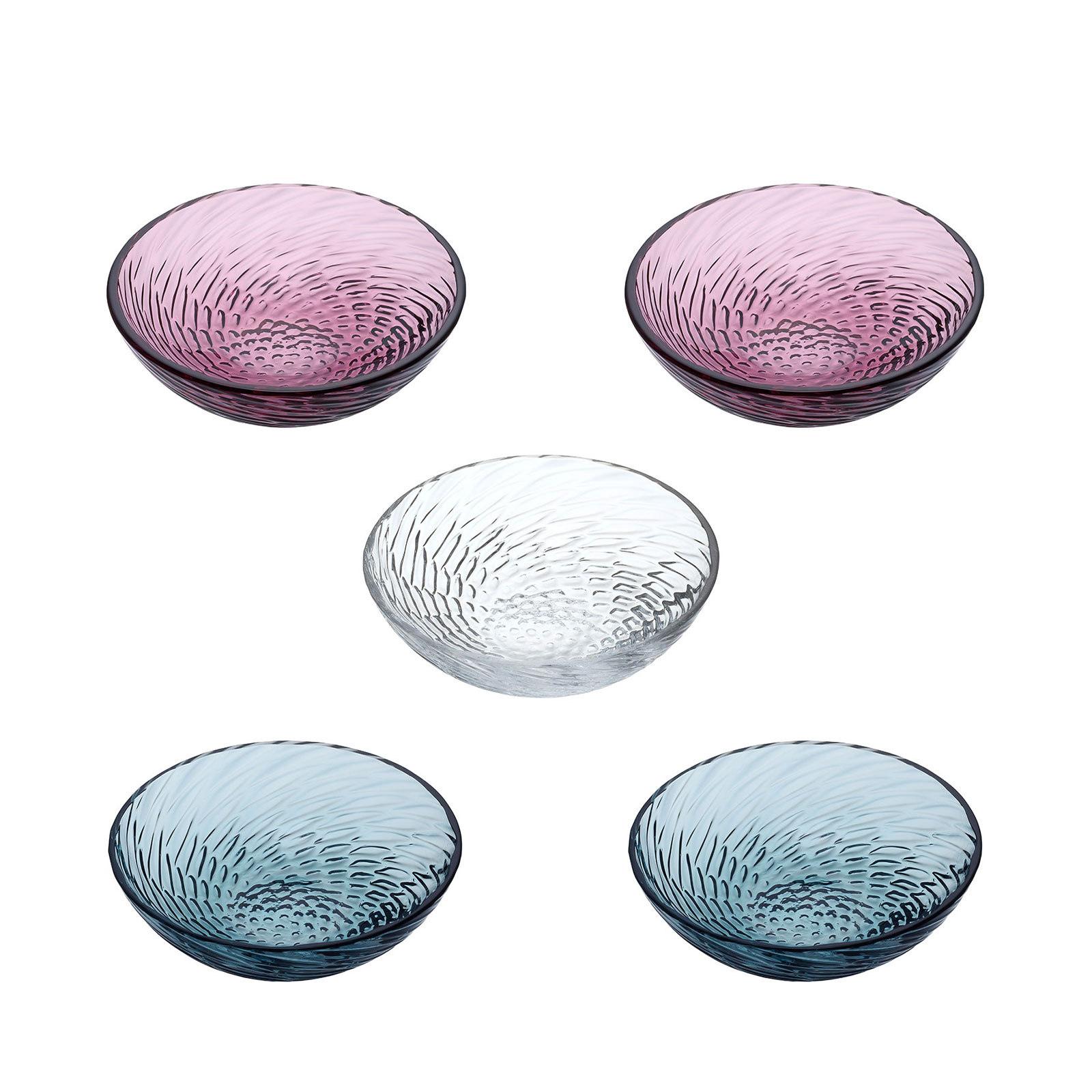 ボラゴ：丸形小皿 (9cm) 5枚セット GIFT | ガラス製品 | Sghr