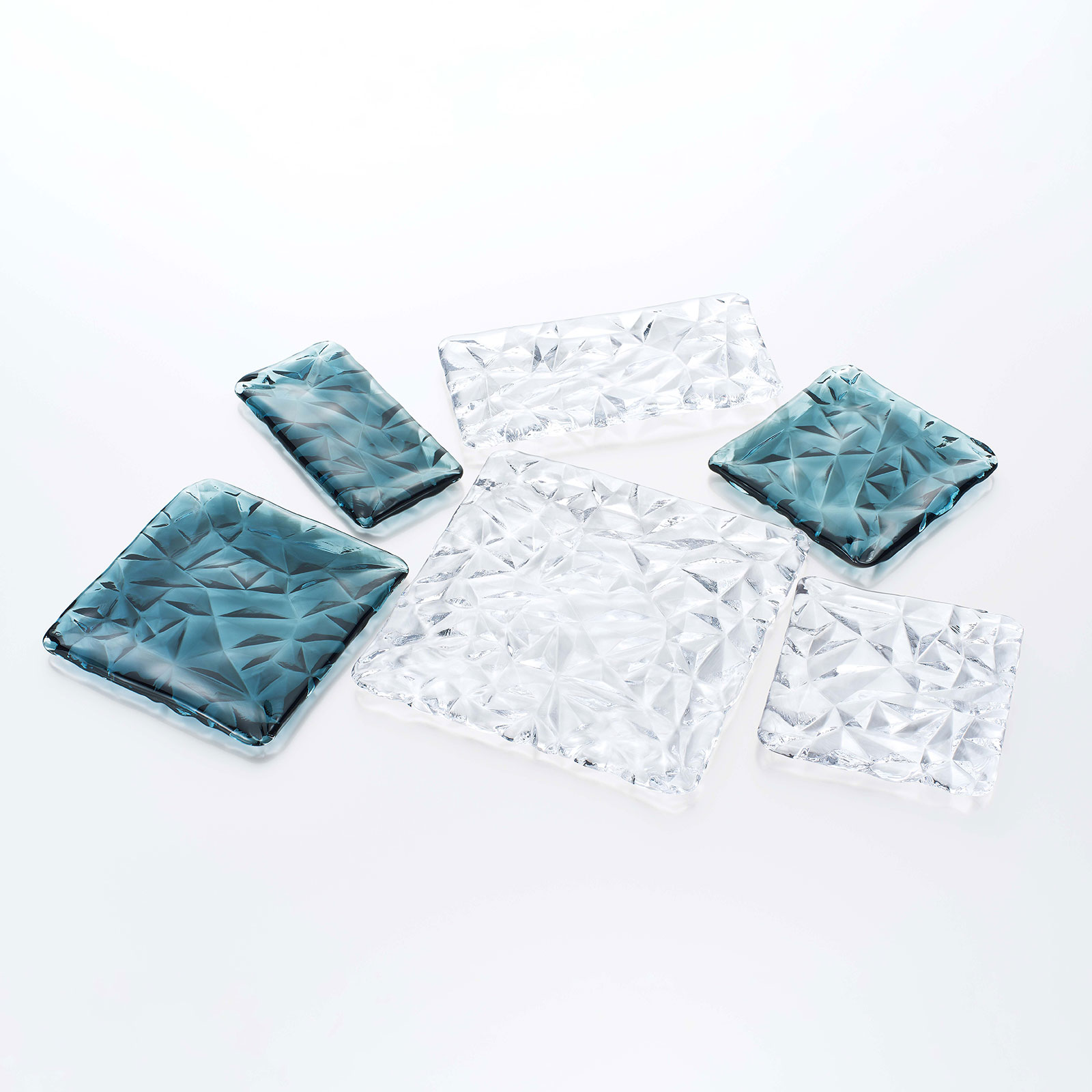 リンピッド：角形プレート (15cm) 2枚セット GIFT | ガラス製品 | Sghr