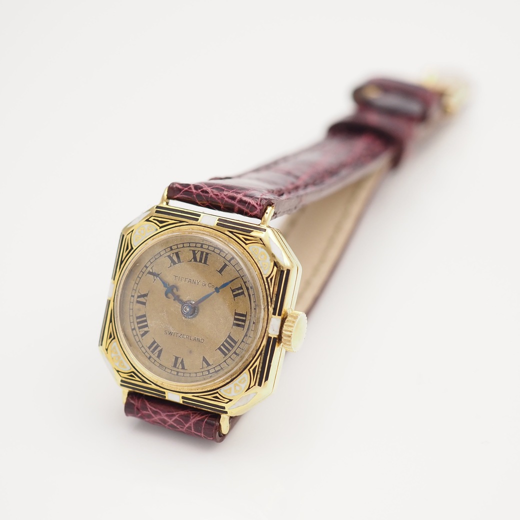 アンティークウォッチ アンティークティファニー アールデコ エナメル装飾 オクタゴンYGケース | Shellman Ladies ...
