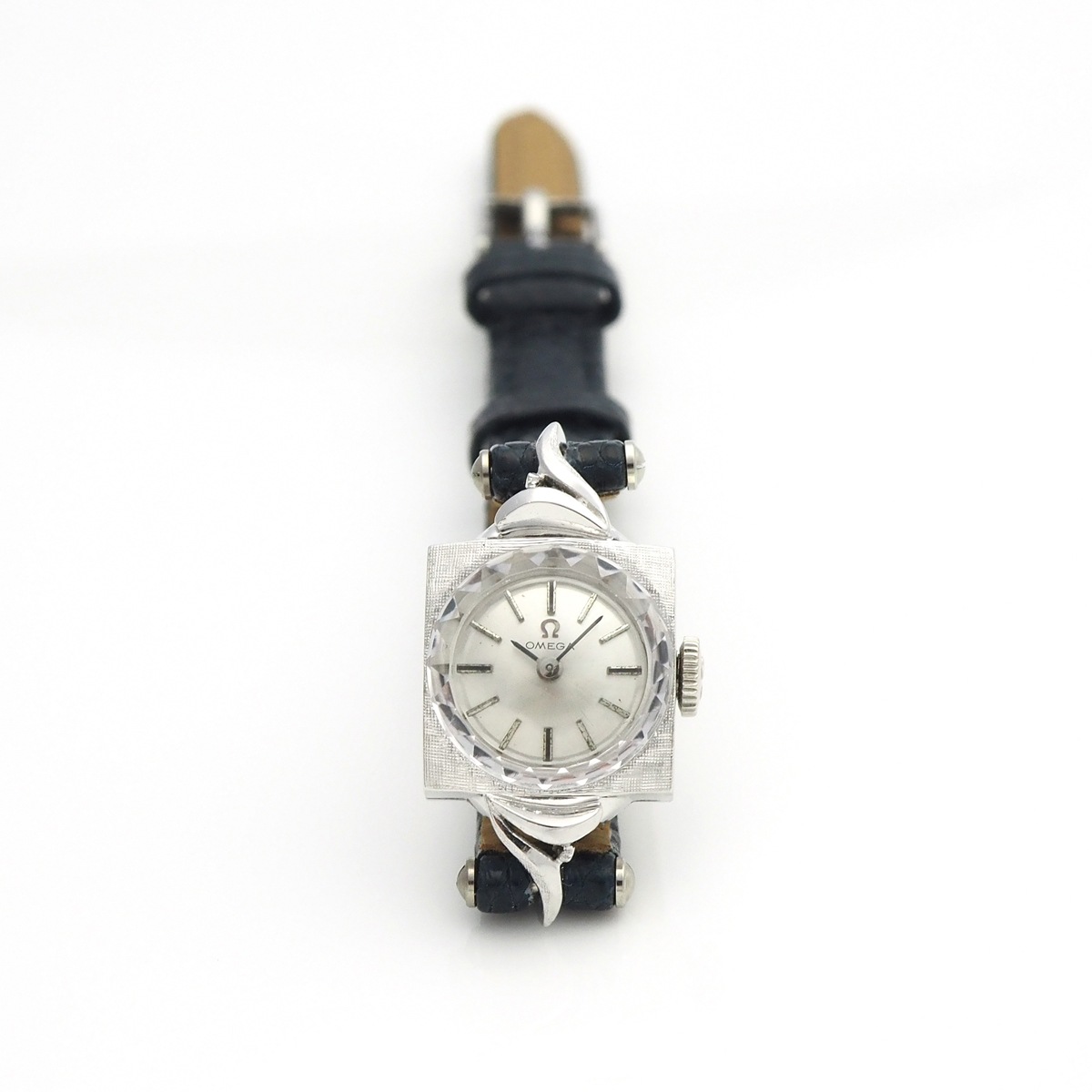 アンティークウォッチ アンティークオメガ ラウンドカットガラス スクエア WG ケース | Shellman Ladies' Antique ...