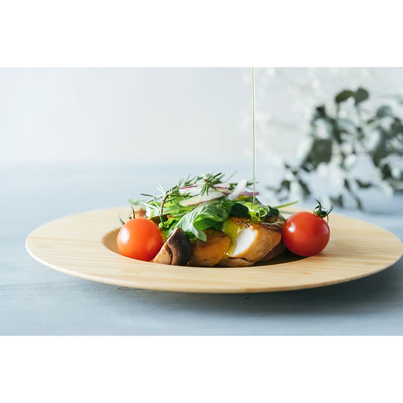 ECL-42 木製食器 ﾘﾌﾞ付きﾌﾟﾚｰﾄ ETHICLE｜メニューブックのシンビ 飲食店の通販サイト