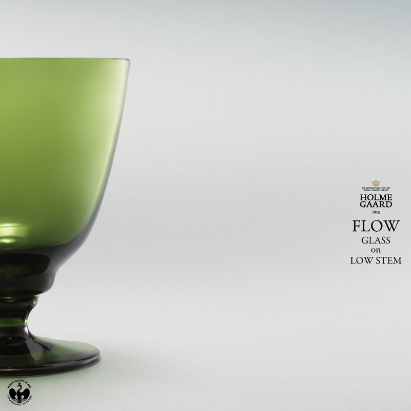 HOLMEGAARD ホルムガード FLOW GLASS on LOW STEM 350ml フロー ステムグラス 吹きガラス 無鉛ガラス グラス Mouth-blow glass 北欧 ...
