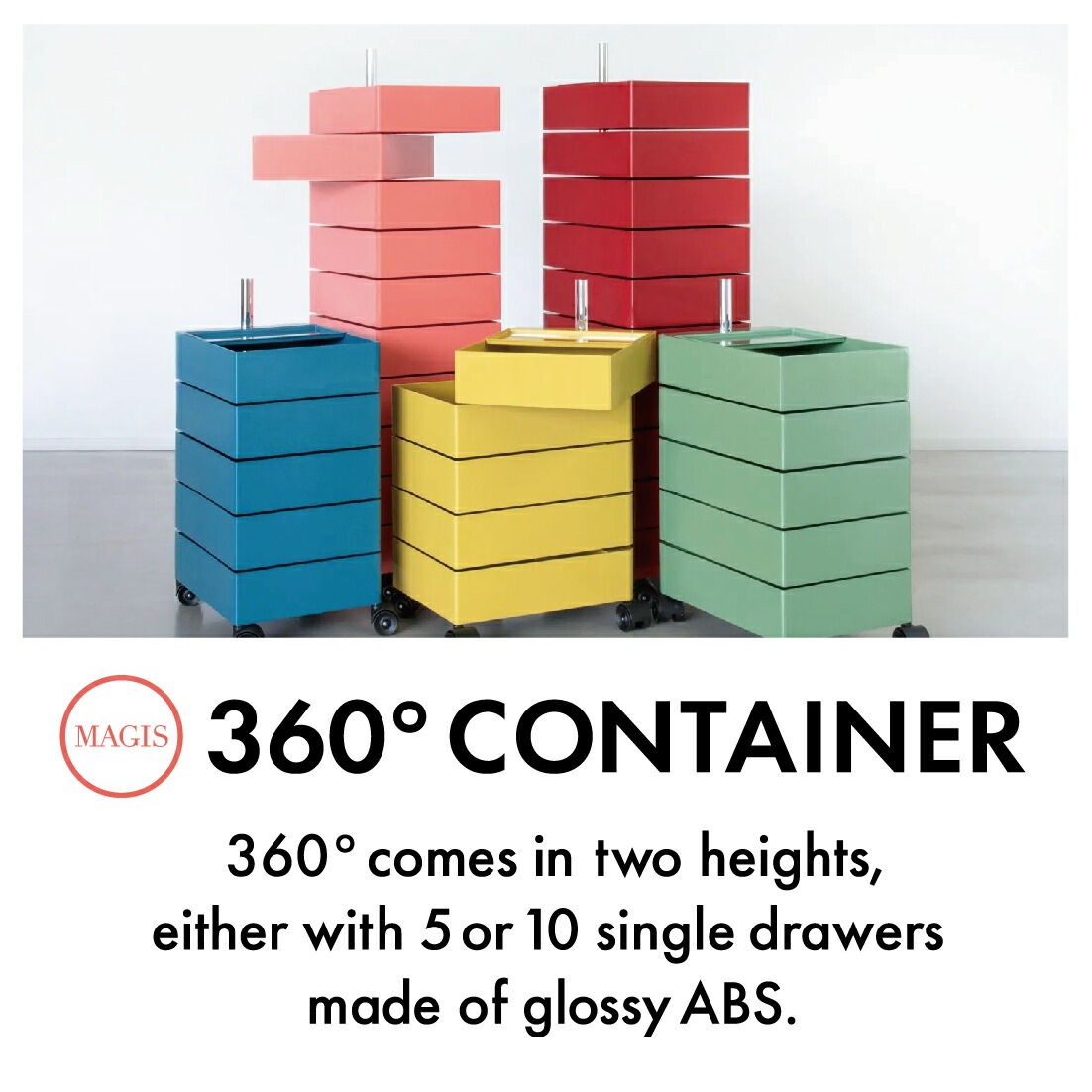 MAGIS マジス 360°Container 日本限定 4段 360°コンテナ KonstantinGrcic コンスタンチン・グルチッチ デスク リビング オフィス 収納 キャビネット ...