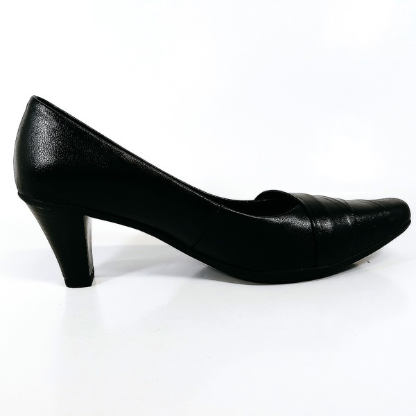 エスプレッソ Espresso パンプス 革 7001 黒 3E 幅広 日本製 結婚式